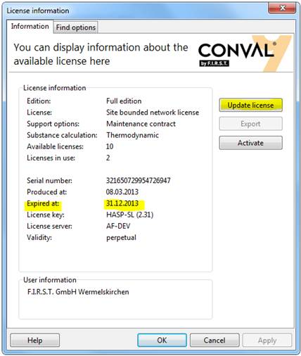 CONVAL LICENSING – HARDLOCK KEYS